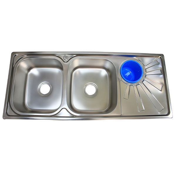 Sink Double Bowl Single Tray - Clone Supplies Uganda